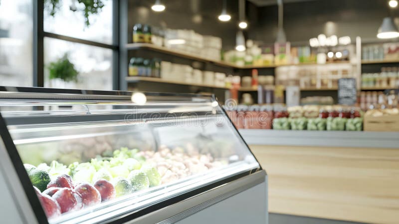 Refrigerated Retail Counter with Empty Display for Commercial Use Stock ...