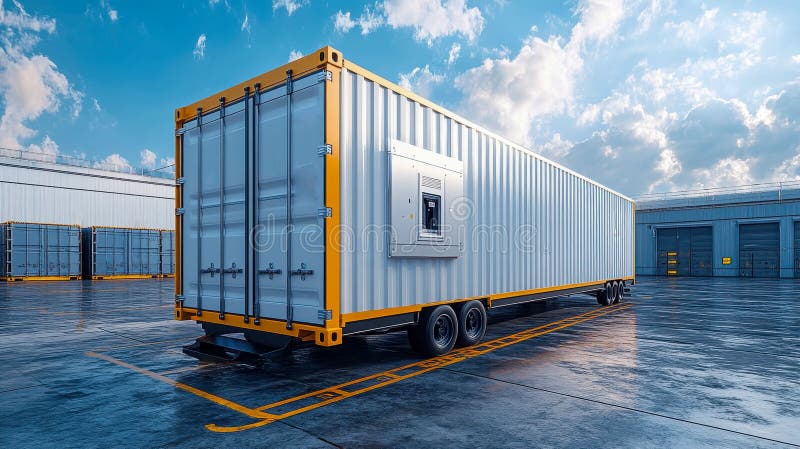 A Refrigerated Shipping Container with a Plug Socket, Parked in an ...