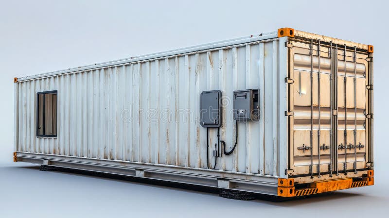 A Refrigerated Shipping Container with a Plug Socket, Parked in an ...