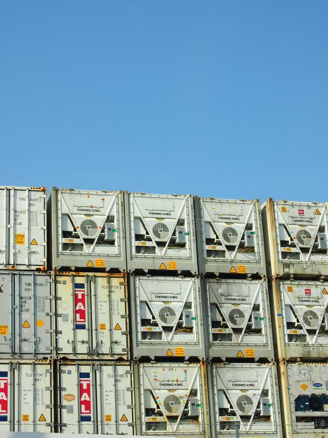 Refrigerated Shipping Containers Editorial Image - Image of cold ...