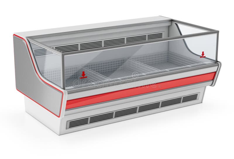 Refrigerated Showcase Display Stock Illustration - Illustration of ...