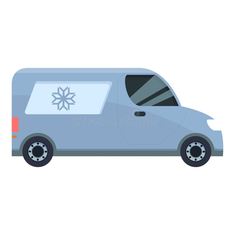 Refrigerated Van Transporting Frozen Products Illustration Stock Vector ...