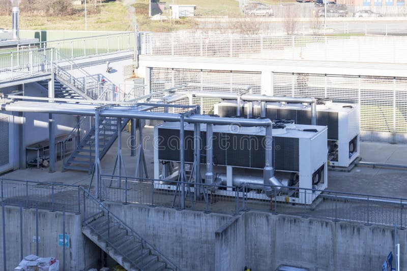 Refrigerating Unit for Realization Chilled Water Stock Photo - Image of ...