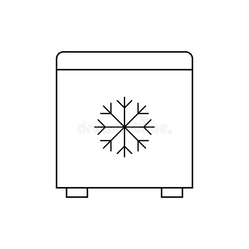 Refrigeration freezer icon stock illustration. Illustration of ...