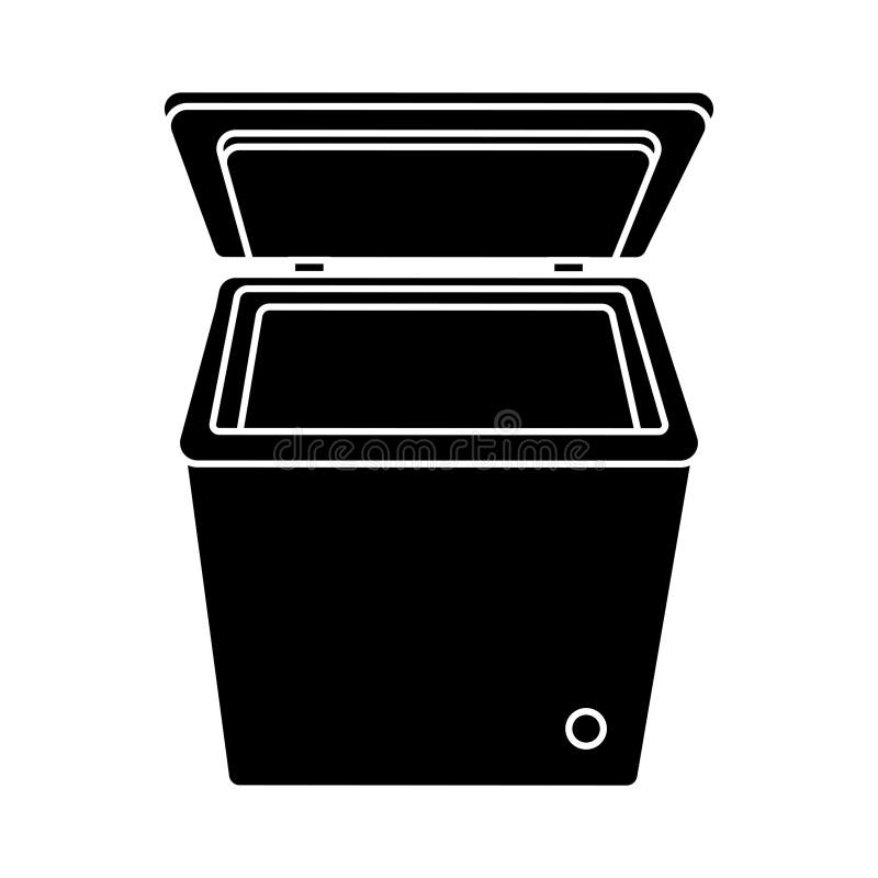 Refrigeration freezer icon stock illustration. Illustration of machine ...