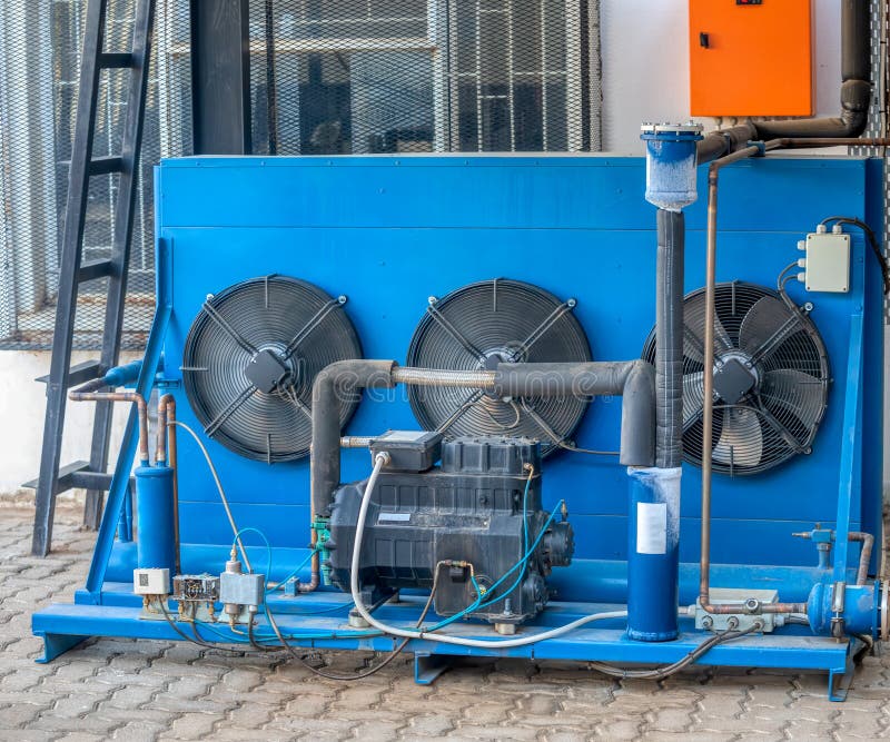 Refrigeration unit stock image. Image of cold, factory - 195648959