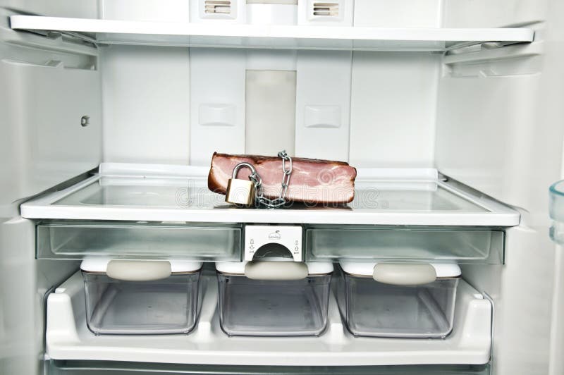 Empty fridge stock photo. Image of household, metallic - 19640702