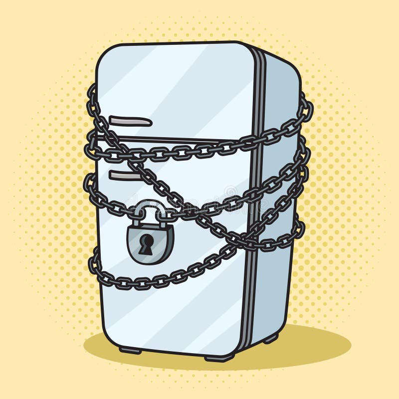 Refrigerator Chain Lock Stock Illustrations – 72 Refrigerator Chain ...