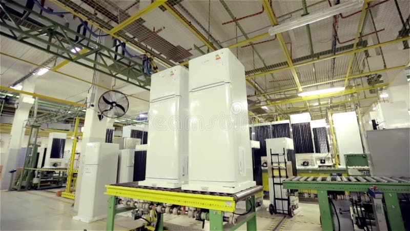Refrigerator Factory stock footage. Video of equipment - 86901288