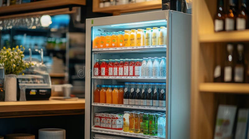 A Refrigerator Filled with a Variety of Drinks, Including Orange Juice ...