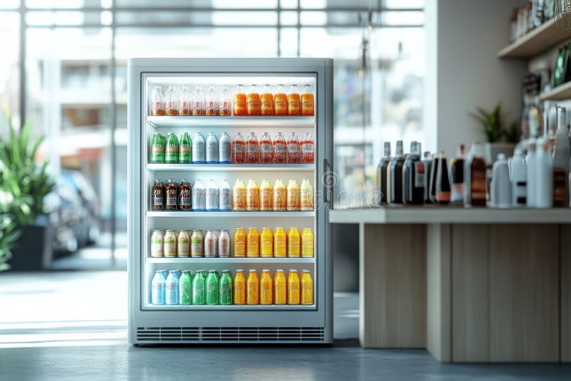 A Refrigerator Filled with a Variety of Drinks, Including Orange Juice ...