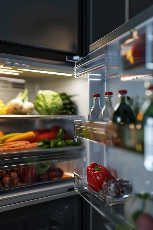 A Refrigerator Filled with Various Foods and Drinks, Perfect for ...