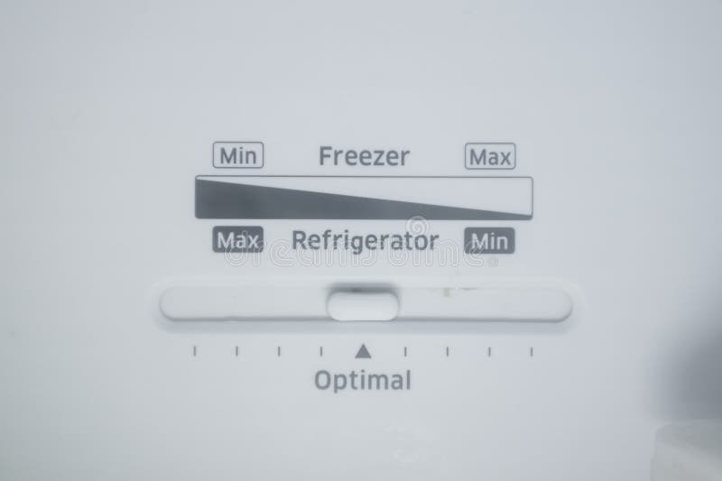 Refrigerator and Freezer Temperature Control Button Stock Photo - Image ...