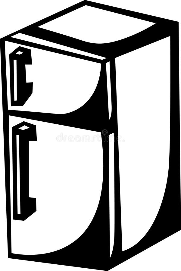 Refrigerator or Freezer Vector Illustration Stock Vector - Illustration ...