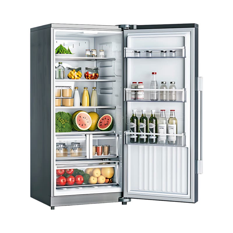 Refrigerator or Fridge on Transparent Background - Ai Generated Stock ...