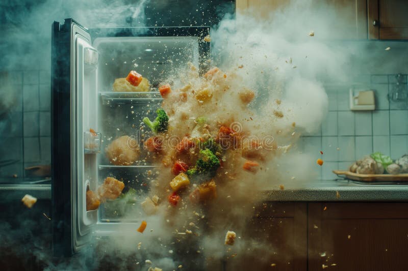 A Refrigerator Full of Food Has Exploded, Sending Food Flying ...
