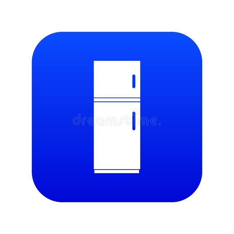 Refrigerator Icon Digital Blue Stock Vector - Illustration of home ...