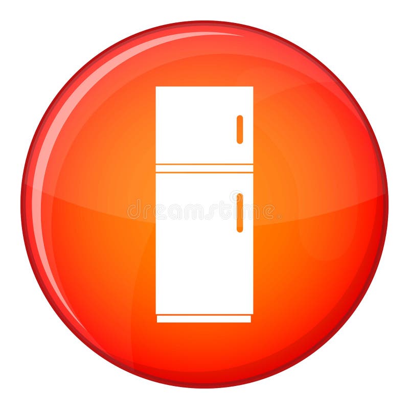 Refrigerator Icon, Flat Style Stock Vector - Illustration of classic ...