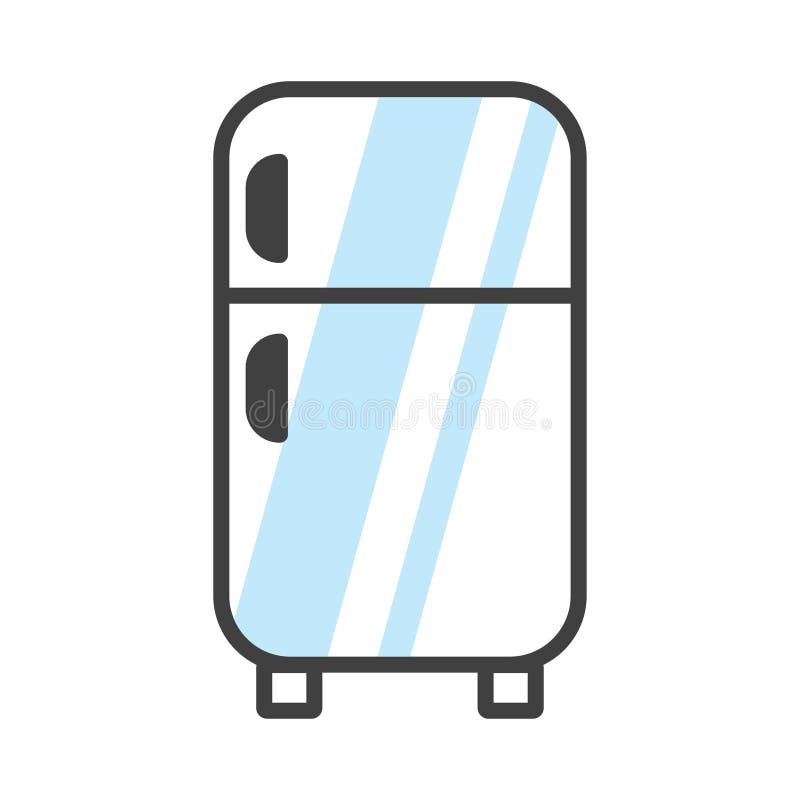 Refrigerator Icon Isolated Vector on Trendy Design Stock Illustration ...