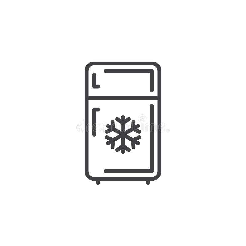 Refrigerator Line Icon, Outline Vector Sign, Linear Pictogram Isolated ... Refrigerator Line Icon, Outline Vector Sign, Linear Pictogram Isolated ...