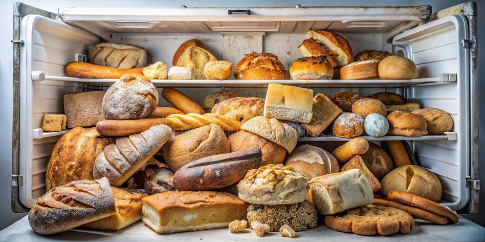 Refrigerator Overflowing with Expired Bread a Visual Guide To Food ...