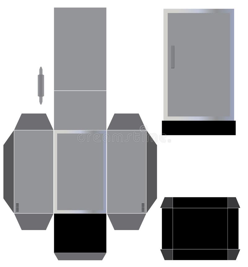 Refrigerator Paper Model for Cut Stock Illustration - Illustration of ...