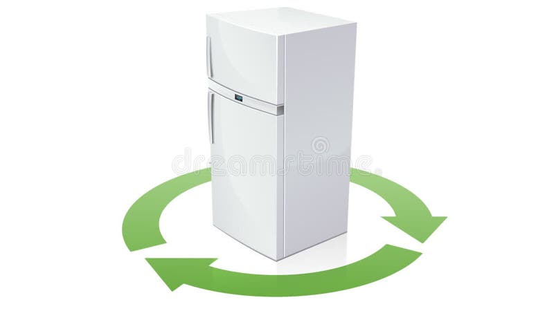 Refrigerator and Recycling (reflection,loop) Stock Video - Video of ...