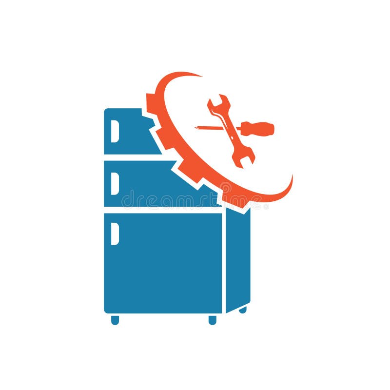 Refrigerator Repair and Service Icon Vector Illustration Design Stock ...