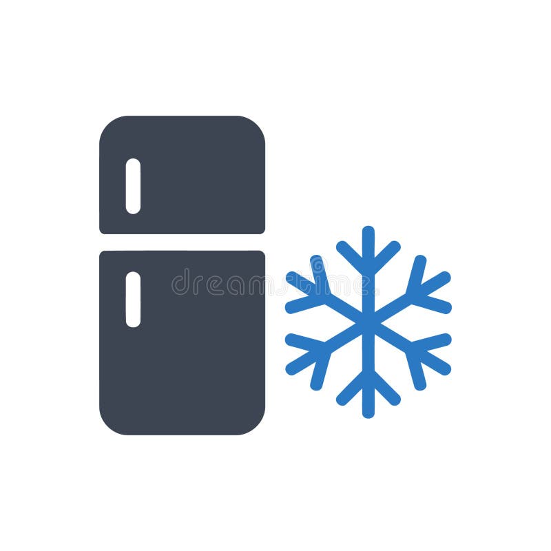 Refrigerator Snowflake Icon Stock Illustration - Illustration of symbol ...
