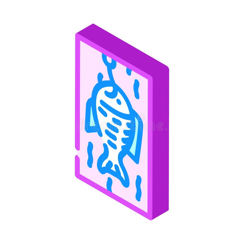 Refrigerator for Storage Fish Isometric Icon Vector Illustration Stock ...