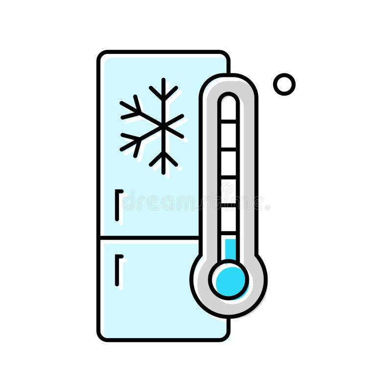 Refrigerator Temperature Color Icon Vector Illustration Stock Vector ...