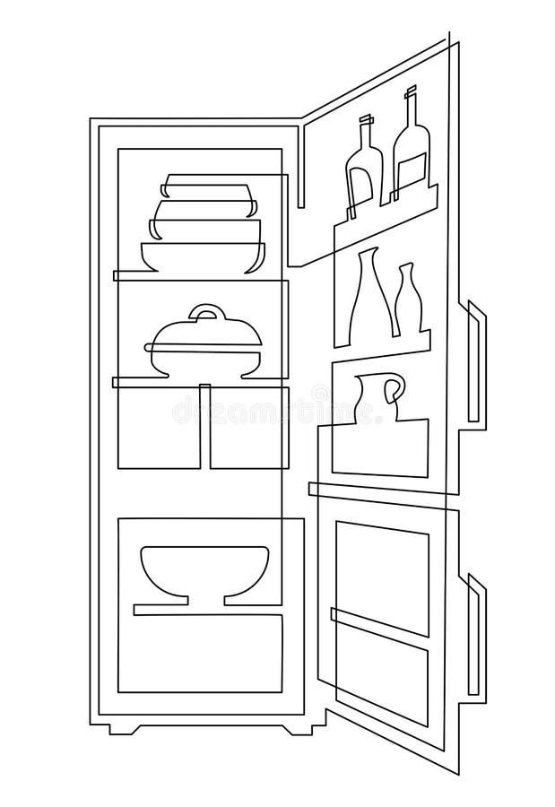 Drawing Freezer Line Stock Illustrations – 536 Drawing Freezer Line ...