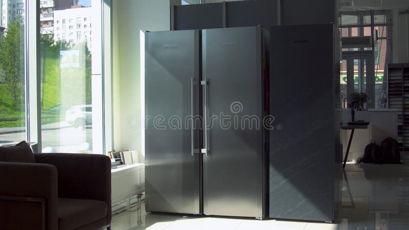 Refrigerator with Two Doors. Household Utensils. Modern Design of ...