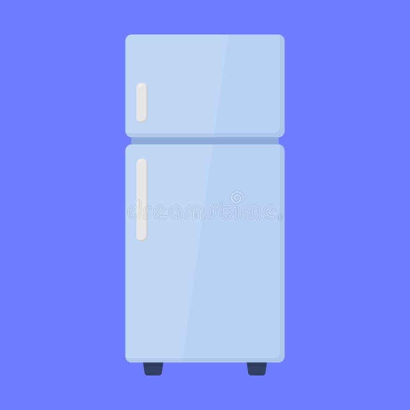 Refrigerator Vector Icon. Fridge Freezer Vector Illustration Stock ...