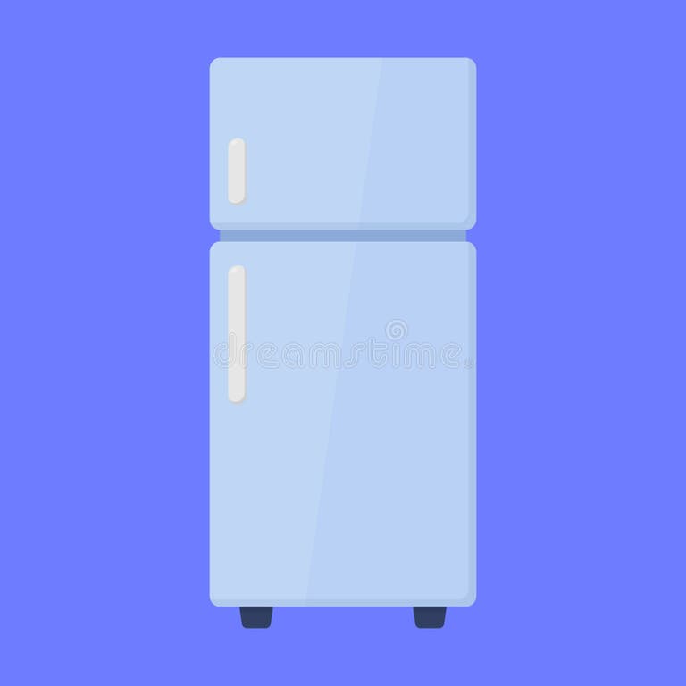 Refrigerator Vector Icon. Fridge Freezer Vector Illustration Stock ...
