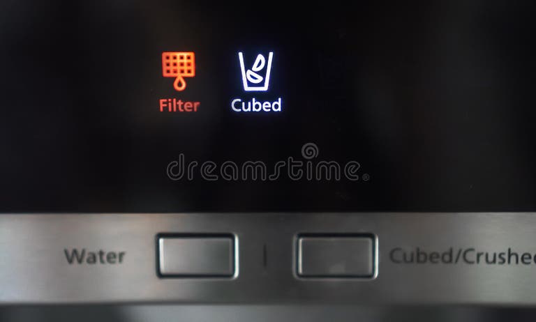 Refrigerator Water Filter Indicator Light on Stock Photo - Image of ...