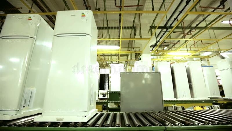 Fridge Factory. Production Line. Refrigerator Factory. Stock Video ...