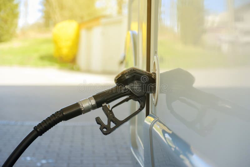 Refueling in car stock image. Image of auto, energy - 151945665