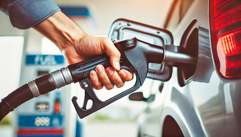 Refueling a Car with Gasoline at a Fuel Station Stock Image - Image of ...