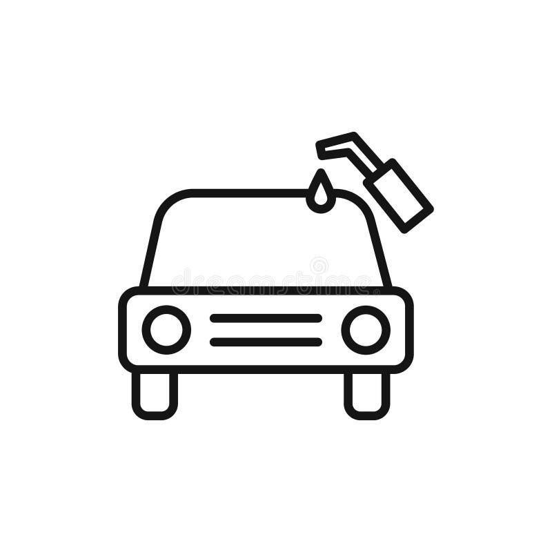 Refueling Car Logo Sign Vector Outline Stock Vector - Illustration of ...