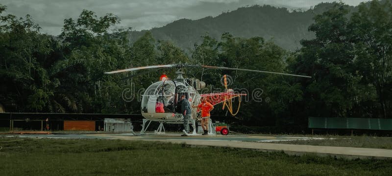 Refueling Helicopters that Will Fly High Above the Clouds Editorial ...