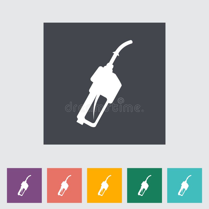 Refueling Nozzle Flat Icon. Stock Vector - Illustration of octane ...