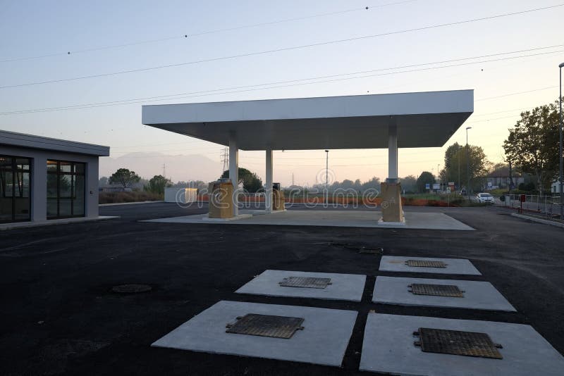 Refueling Station Under Construction Stock Image - Image of diesel ...