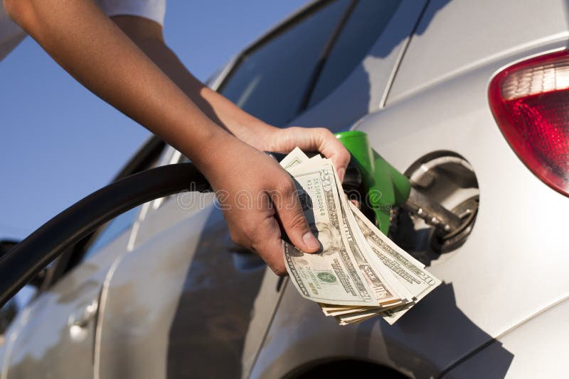 Refueling Vehicle at Gas Station Stock Photo - Image of handle ...