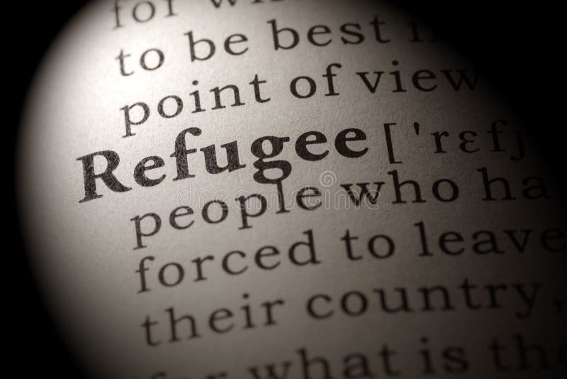 Definition of the Word Refugee Stock Image - Image of information, page ...