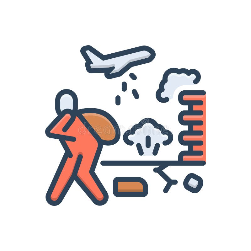 Color Illustration Icon for Refugee, Fugitive and Expat Stock Vector ...