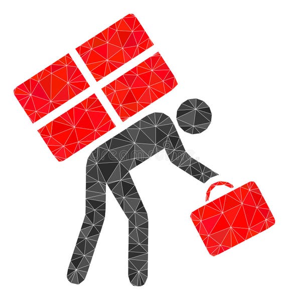 Refugee Person Triangle Mocaic Icon Stock Vector - Illustration of ...