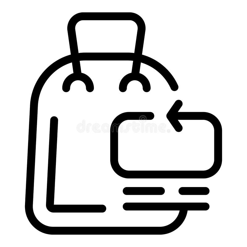 Refund Bag Icon Outline Vector. Delivery Service Stock Vector ...