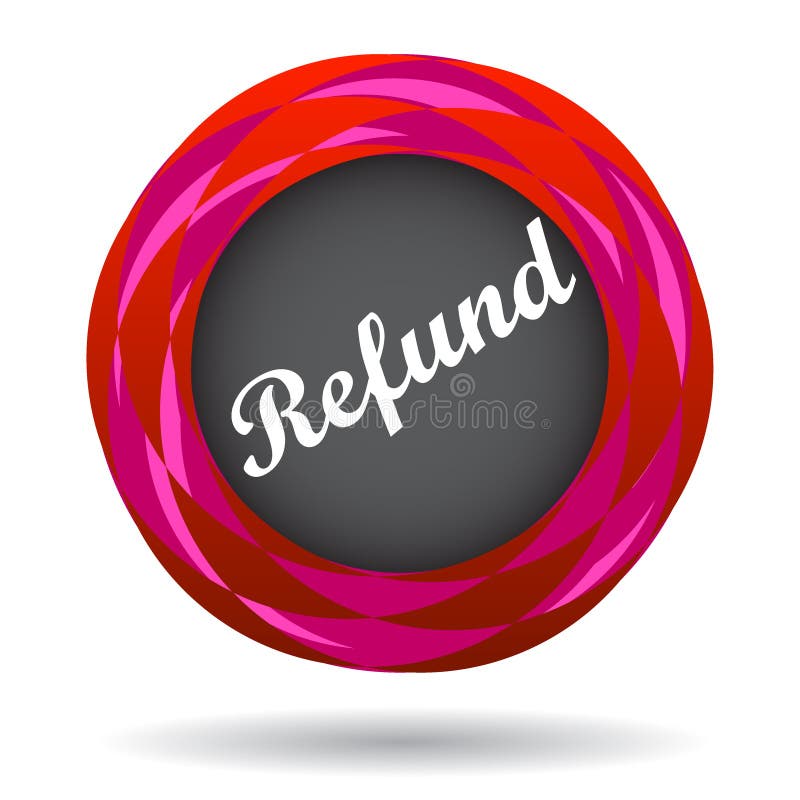 Refund colorful icon stock illustration. Illustration of clip - 119607063