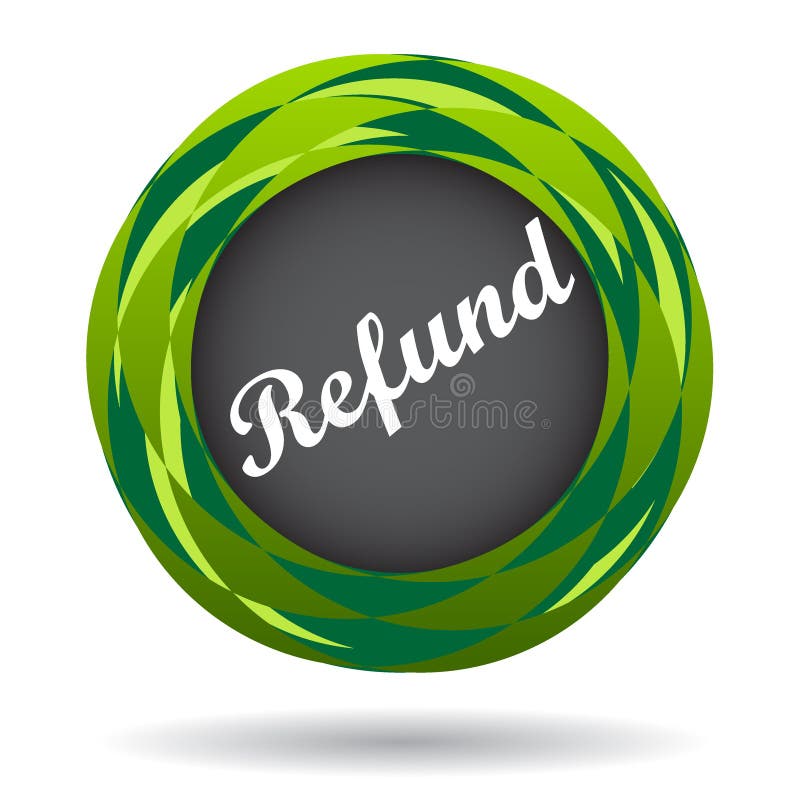 Refund colorful icon stock illustration. Illustration of bright - 119607320